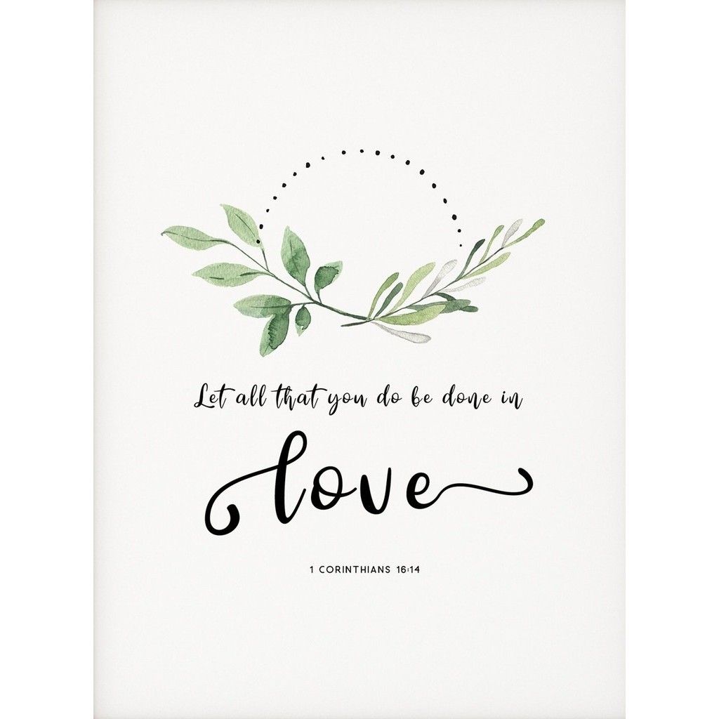 Bible Verse Wall Art 1 Corinthians 16:14 Scripture Wall Art For ...