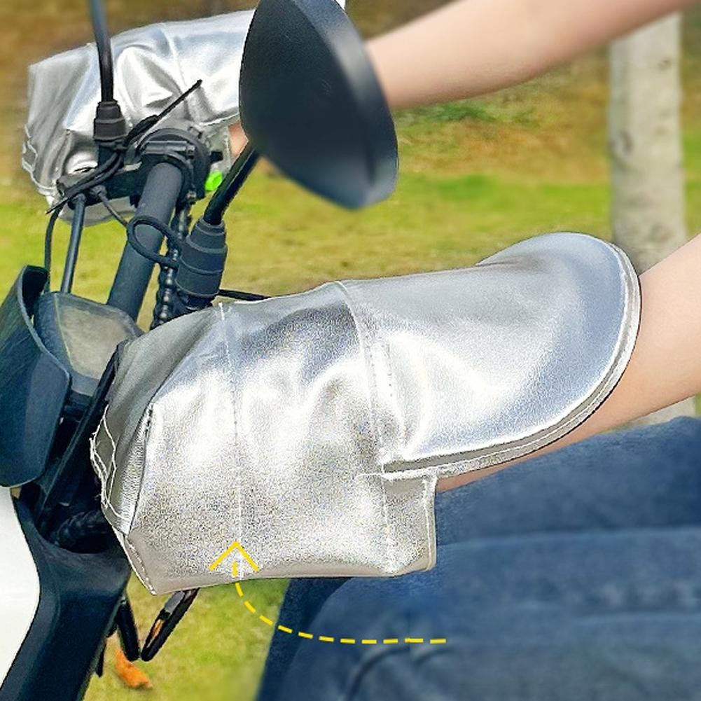 2Pcs Electric Car Handlebar Cover Summer Sunscreen Heat Shading Gloves ...