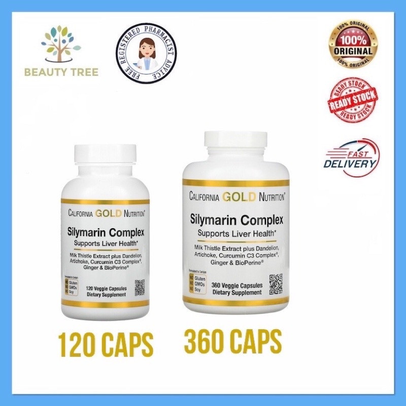 California Gold Nutrition Silymarin Complex (Milk Thistle, Dandelion ...