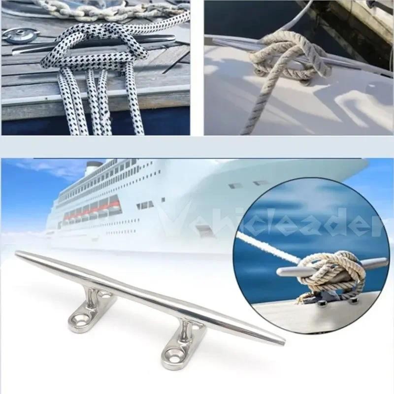 12 Inch Marine Polished Heavy Duty Boat Cleat Hollow Base Cleat 316 ...