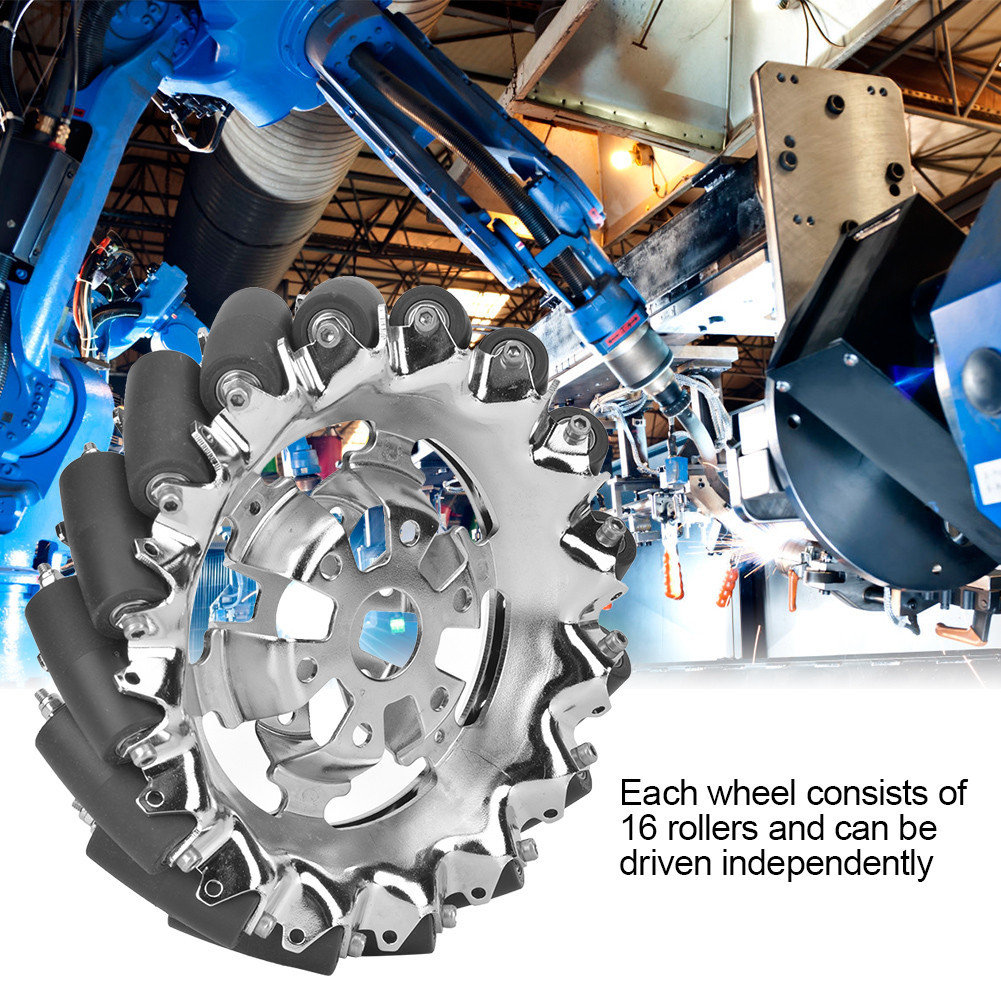 Supergoodsales 45-Degree Omnidirectional Wheel Rubber Rollers Robot 6in ...