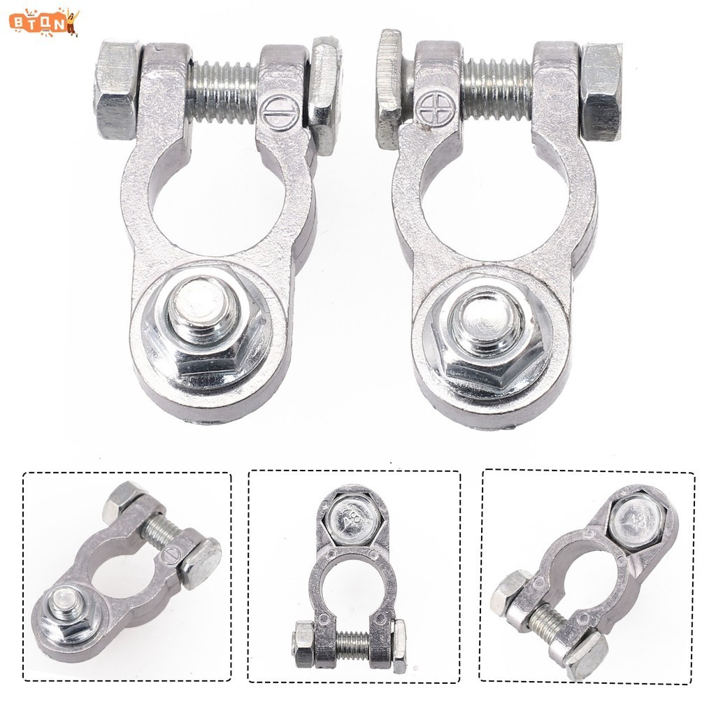 [BTQN] 2Pc Positive&Negative Pole Car Battery Terminal Clamp Clip ...