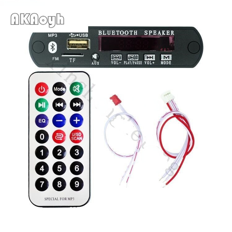 12V For Bluetooth MP3 Decoding Board Module W/ SD Card Slot / USB / FM ...