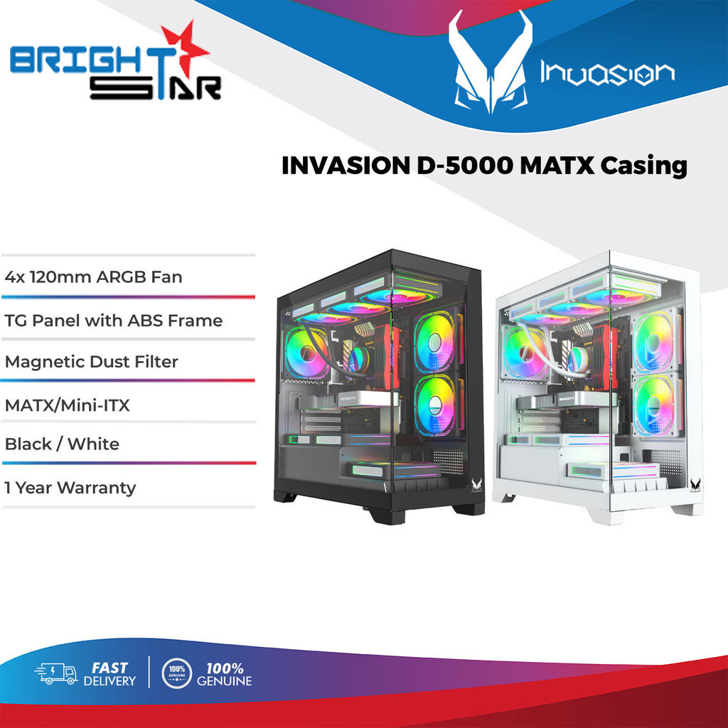 INVASION D-5000 MATX Casing | Shopee Malaysia