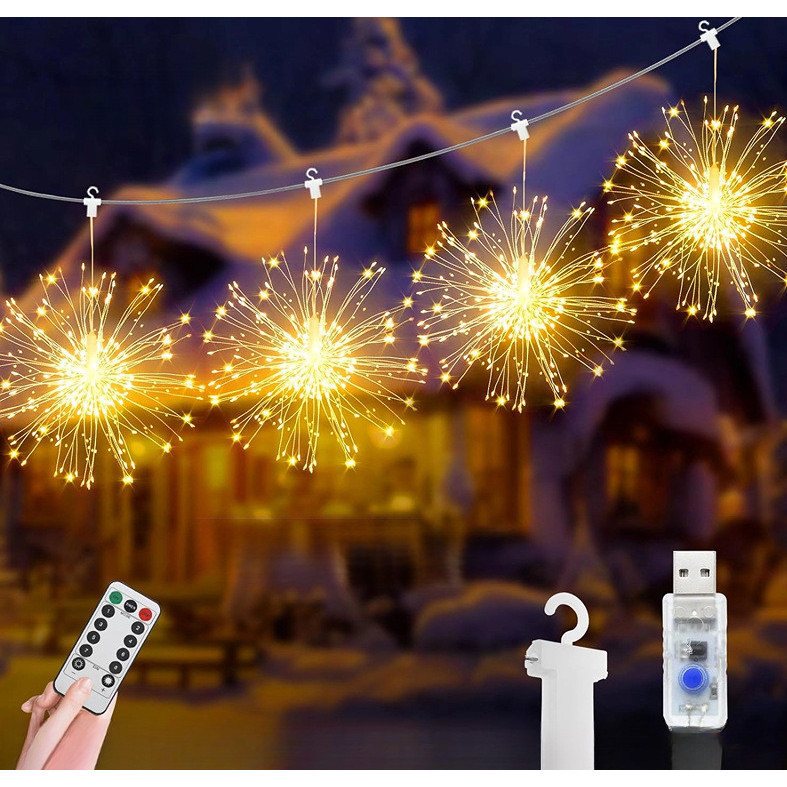 Solar Firework Lights One for Four Garden Holiday Atmosphere Lights ...