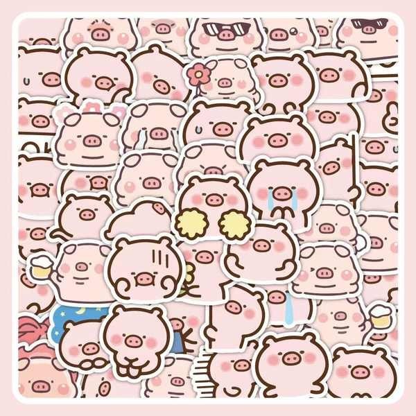 sticker kereta sticker cute sticker nama buku sekolah 60 pelekat babi ...
