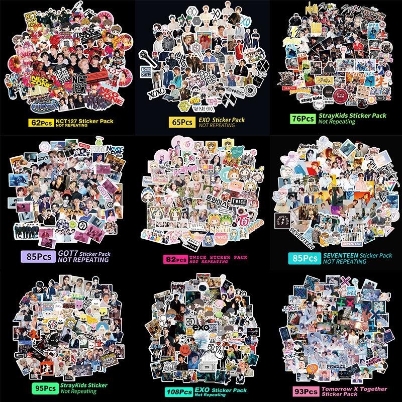 Stickers BTS TWICE stray kids cartoon photo stickers kpop Korean idol ...
