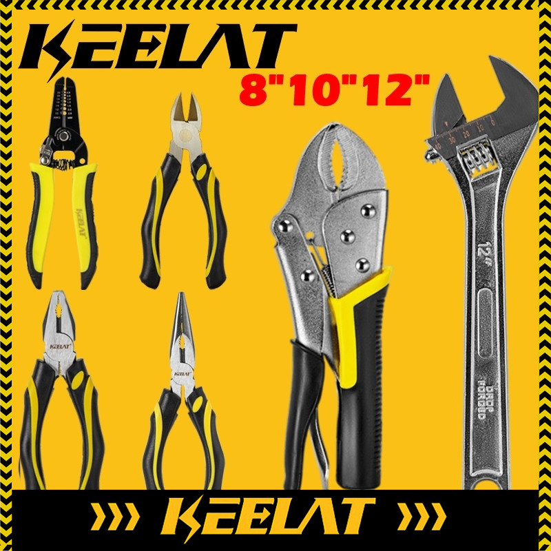 KEELAT 6" 8" 10" 12" Tiger pliers Multi-functional wire pliers Wire ...