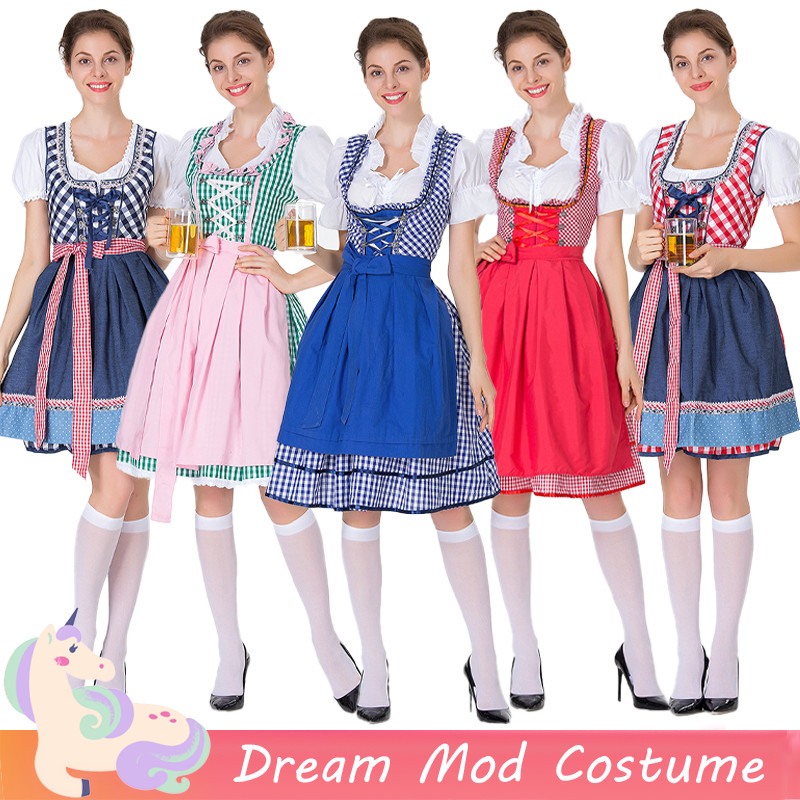 Traditional Sexy Wench Dress German Oktoberfest Costume For Adult Women ...