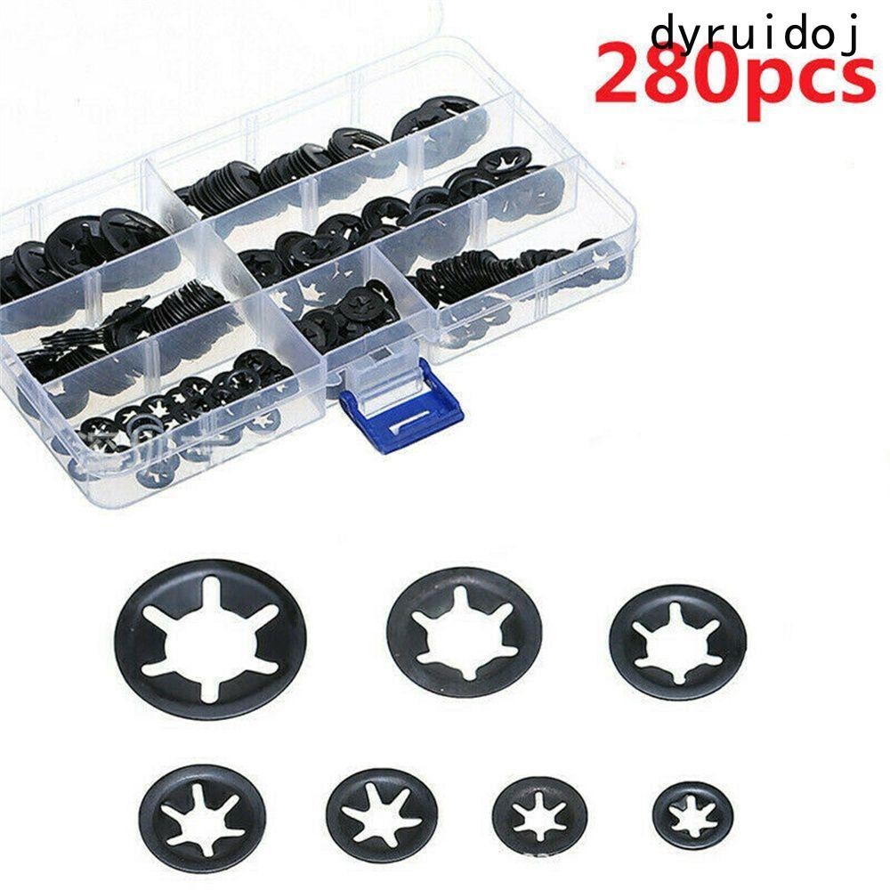 DYRUIDOJ Star Gaskets Push On Metal Locking Washers Fastener Clips M3 ...