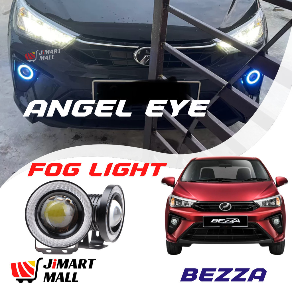 PERODUA BEZZA ANGEL EYE LED FOG LAMP SPOTLIGHT Halo Ring Light COB ...