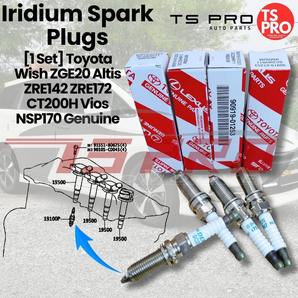 [1 Set] Toyota Wish ZGE20 Altis ZRE142 ZRE172 CT200H Vios NSP170 ...