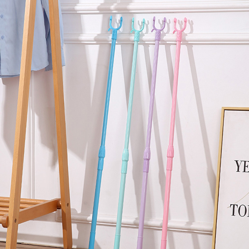 Household Retractable Clothes Rail Hook Design Convenient Storage Thick ...