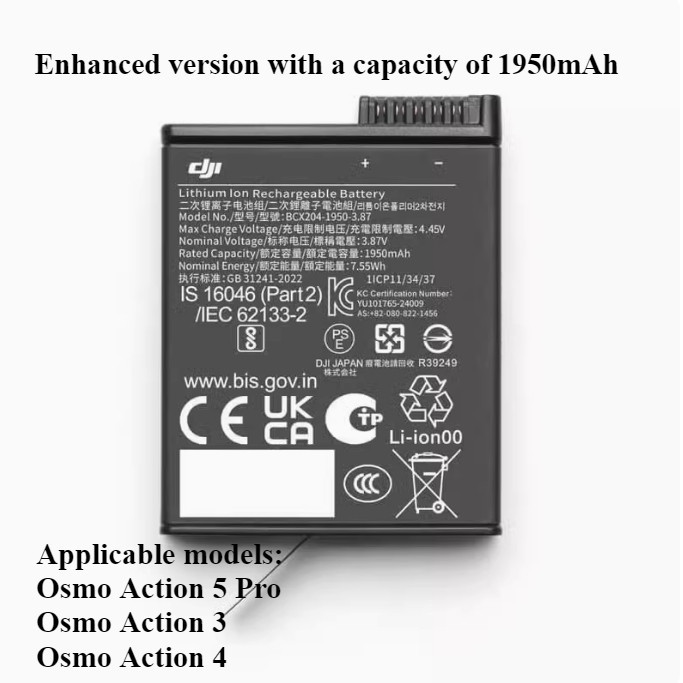 DJI Osmo Action 5 Pro Osmo Action 3/4 Sports Camera Battery Osmo Action ...
