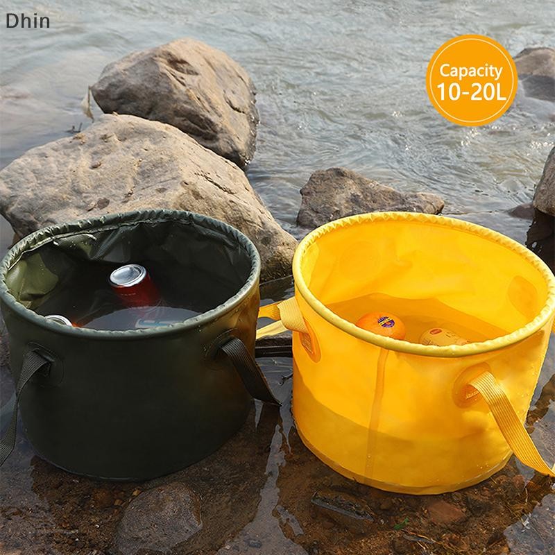 [Dhin] 10L/20L Waterproof Water Bags Folding Bucket Portable Water ...