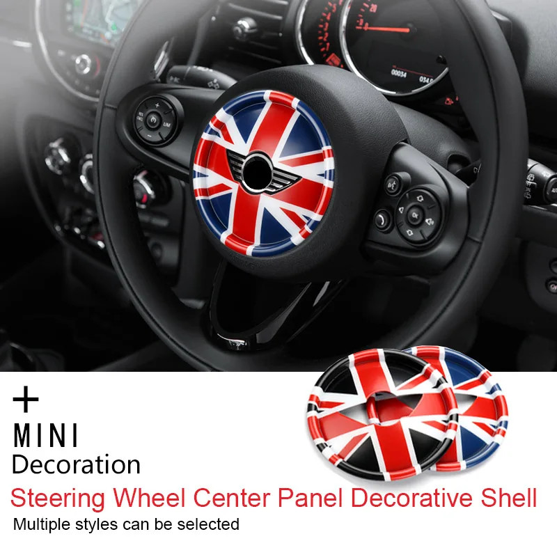 Steering Wheel Center Panel Car Sticker Decal Cover Stickers for MINI ...