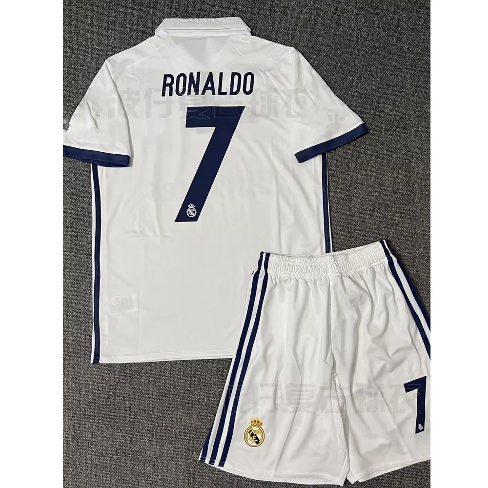 2016-17 Season Rma Retro Home Football Kids Jersey Kit Ramos Cristiano ...