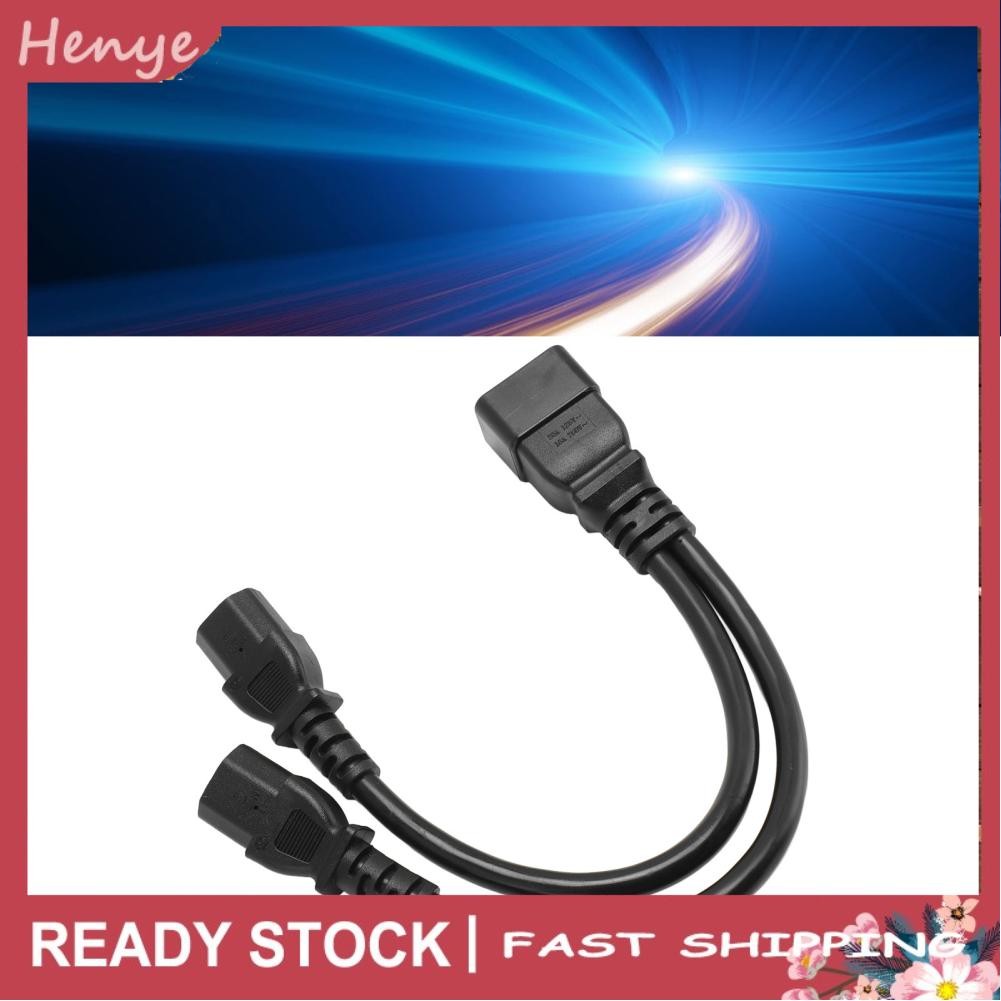 Henye C20 To C13 Y Splitter Power Cord Flexible PVC Shell Male Female ...