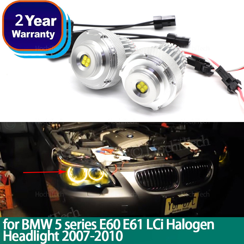 For BMW 5 Series E60 E61 LCi Halogen Headlight 2007-2010 LED Error Free ...