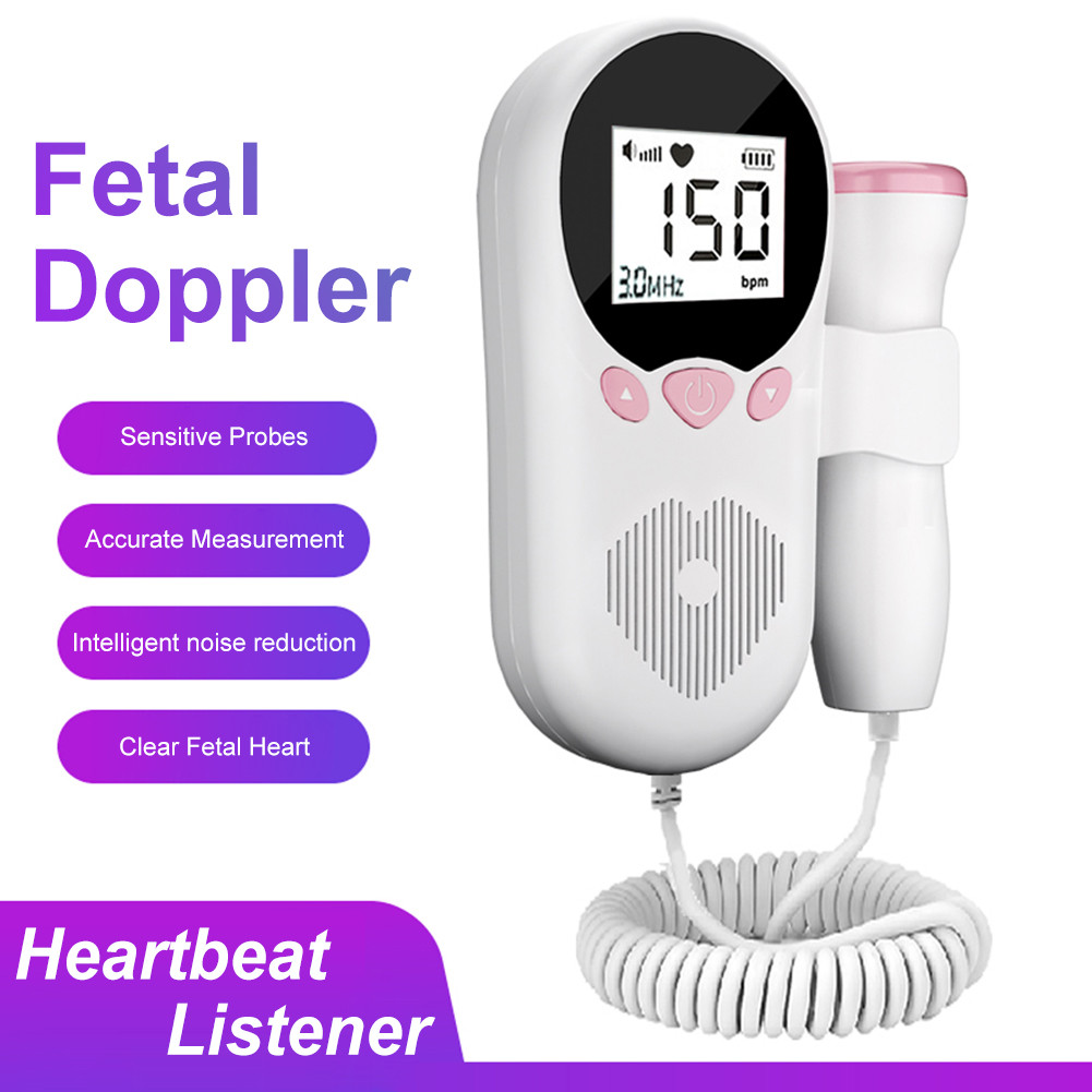 Fetal Doppler Mini Doppler 3MHz LCD Screen Portable Doppler Fetal ...