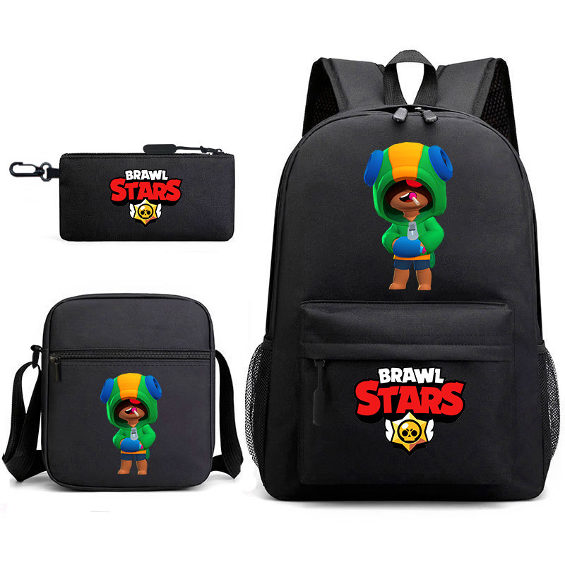 Wild Smash Bros. Cartoon Three-Piece Backpack Unisex Heat Transfer ...