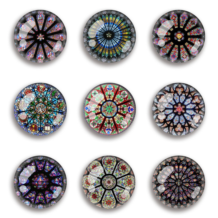 Official Medieval Window Grilles Crystal Glass Refrigerator Stickers ...