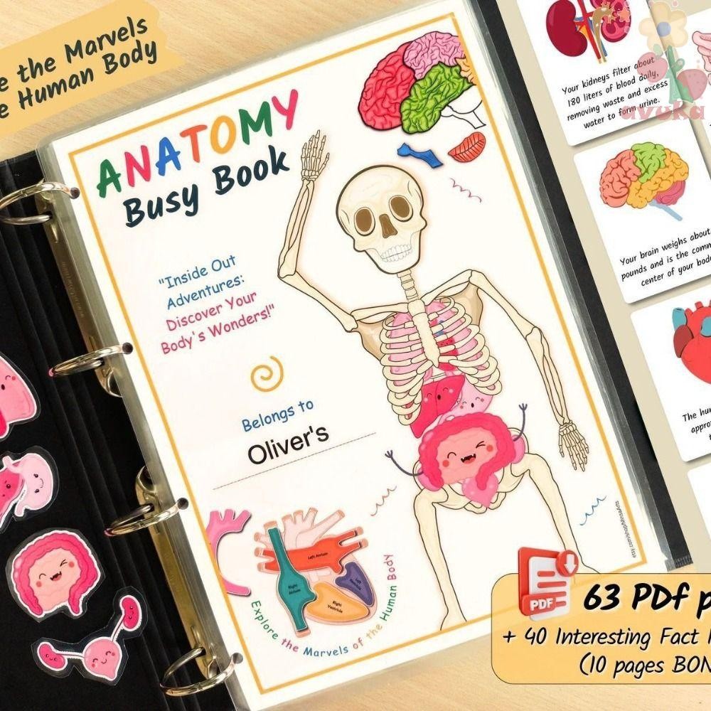 AVUKA Human Organ Match Quiet Book, Montessori Toys Early Learning ...