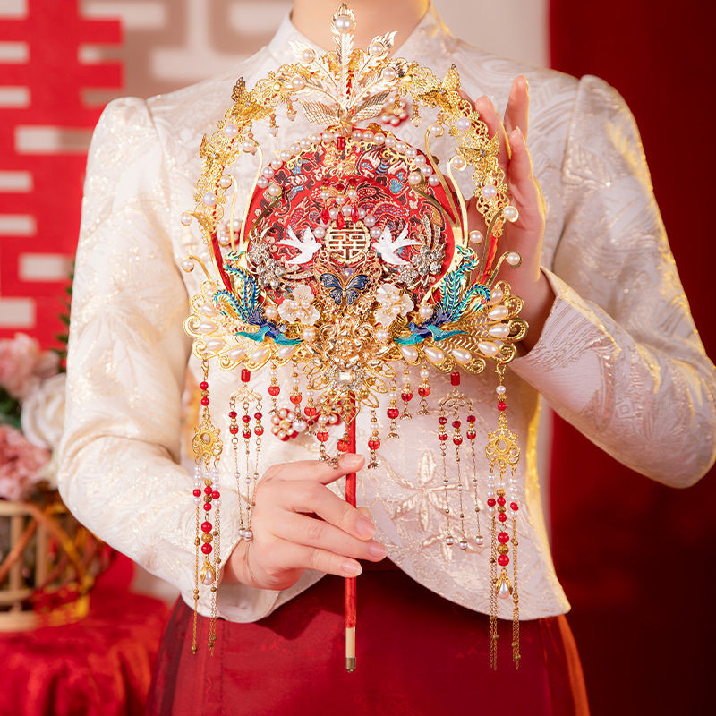 Heavy Industry Red Group Fan Handmade Material Package diy Wedding ...