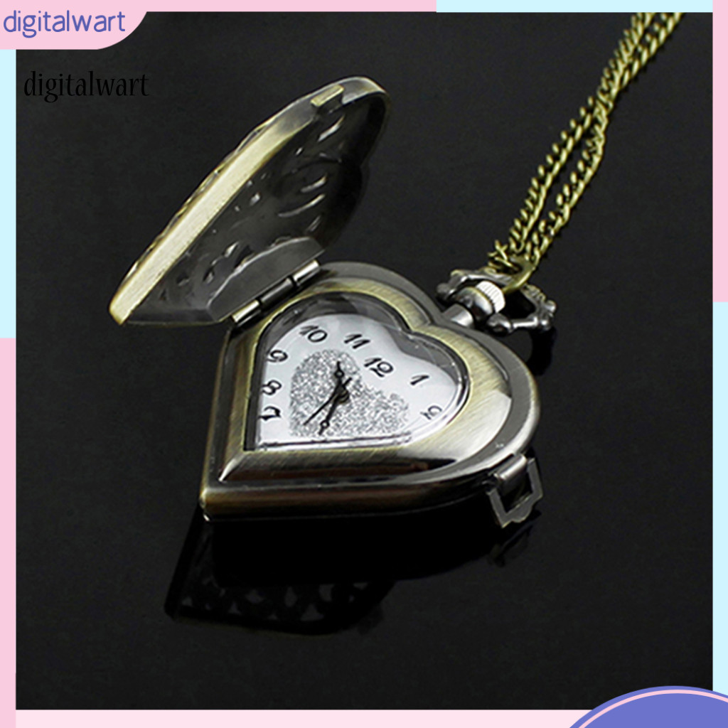 Digital| Pocket Watch Vintage Hollow Heart-shaped Alloy Vintage Pocket ...