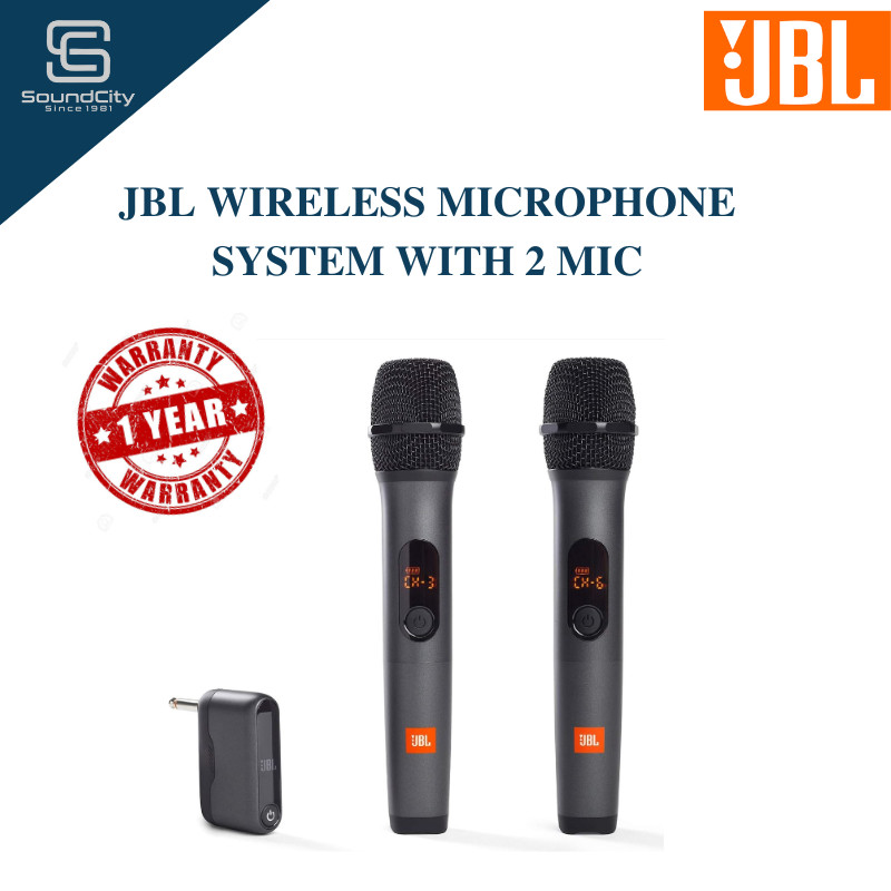 Original JBL Wireless Microphone JBL PartyBox Wireless MIC UHF Microphone System 2-Pack Twin ...