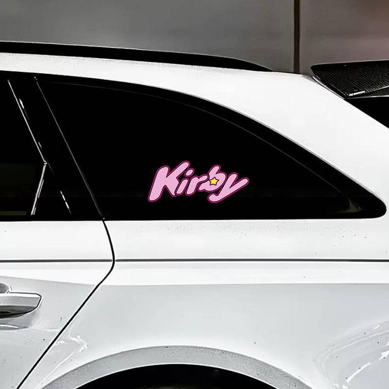 Star Kirby Cute Reflective Car Stickers Body Decoration Cartoon ...