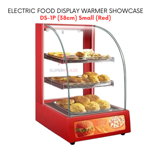 Red DS-1P 38cm Small Commercial Electric Food Display Warmer Show Case ...