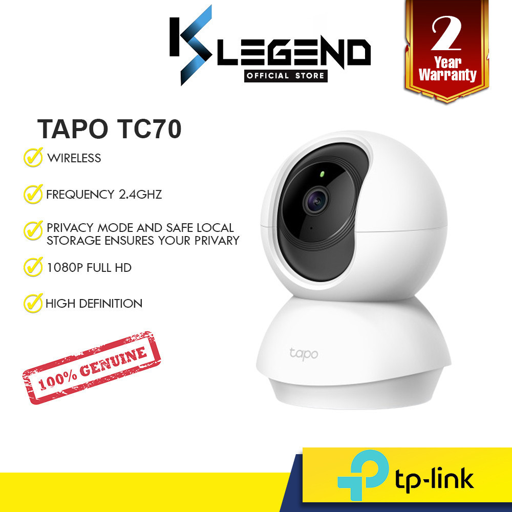 TP-Link Tapo TC70 1080P Full HD Pan / Tilt Wireless WiFi Home Security ...