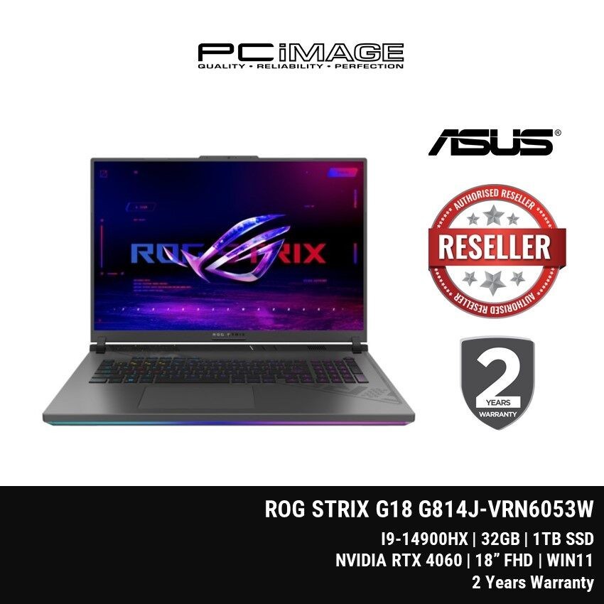 ASUS ROG STRIX G18 2024 G814J-VRN6053W (I9-14900HX/32GB 5600MHZ/1TB 4.0 ...