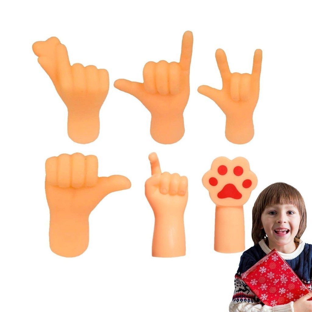 Mini Hands for Fingers Small Hands Mini Fidget Toys 6pcs Realistic ...