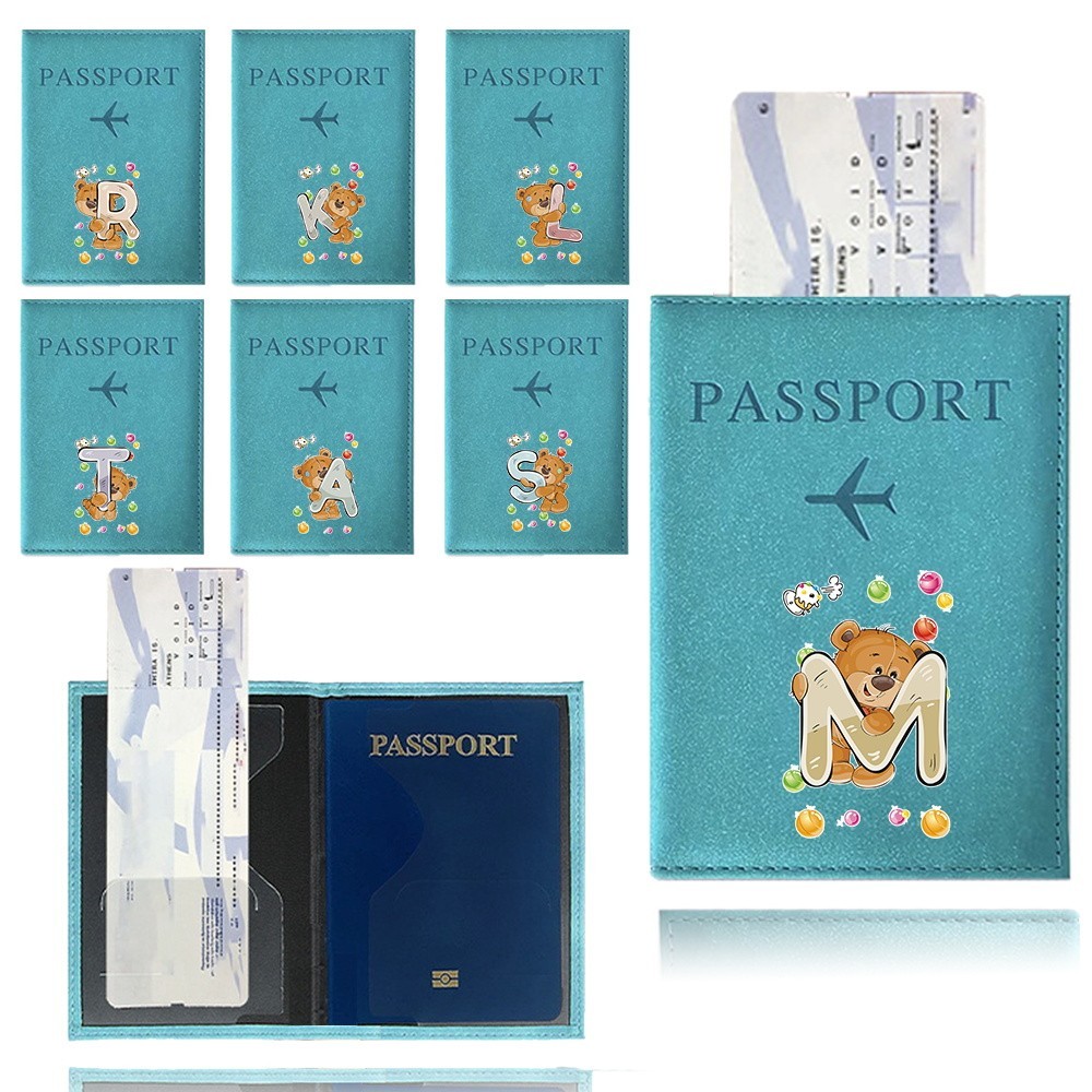 Passport Cover Blue Color Pu Passport Waterproof Case Wallet Business ...