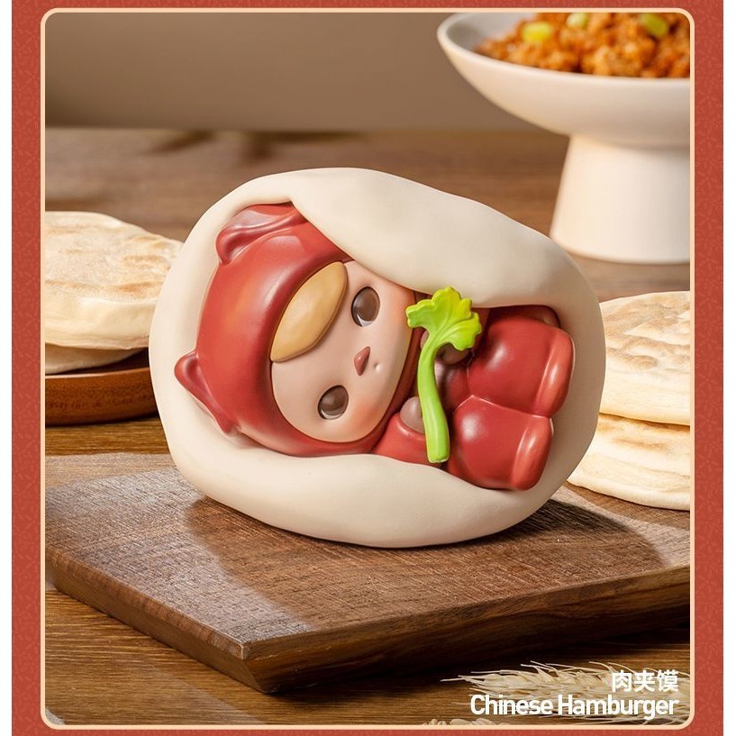 Official Authentic POPMART PUCKY Elf Food Burgundy Series Figure Toy ...