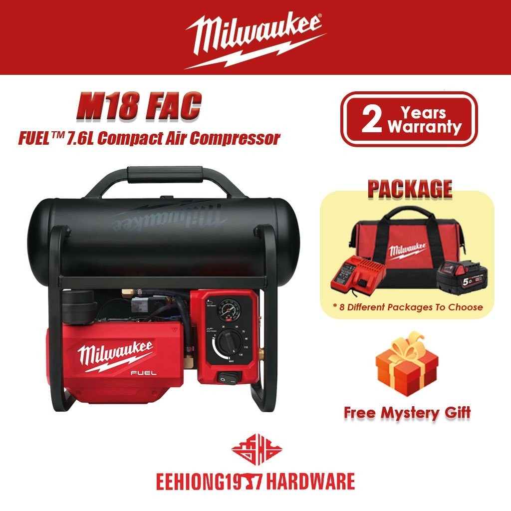 MILWAUKEE M18 FAC FUEL™ 7.6L Cordless Compact Air Compressor M18FAC ...