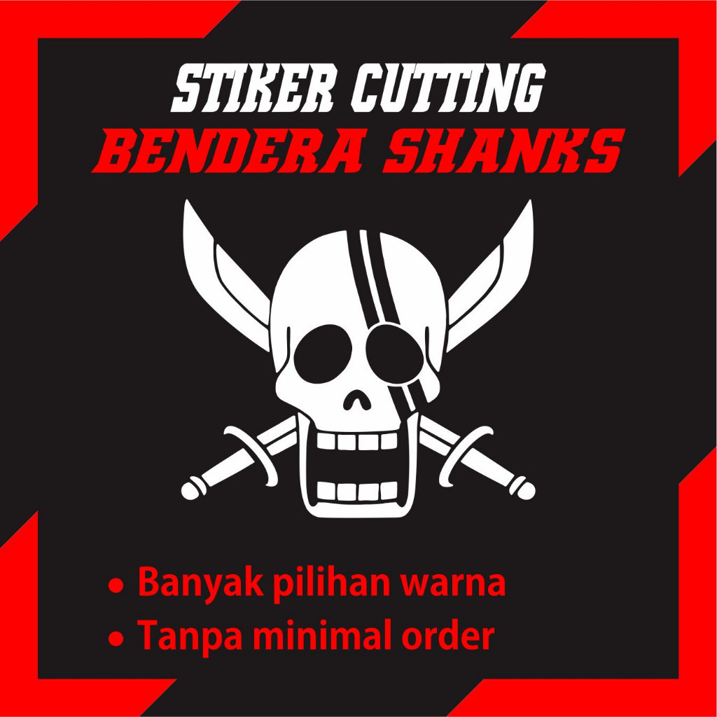 MERAH Akagami No Shanks Red Hair Pirate Flag Logo Sticker | Shopee Malaysia