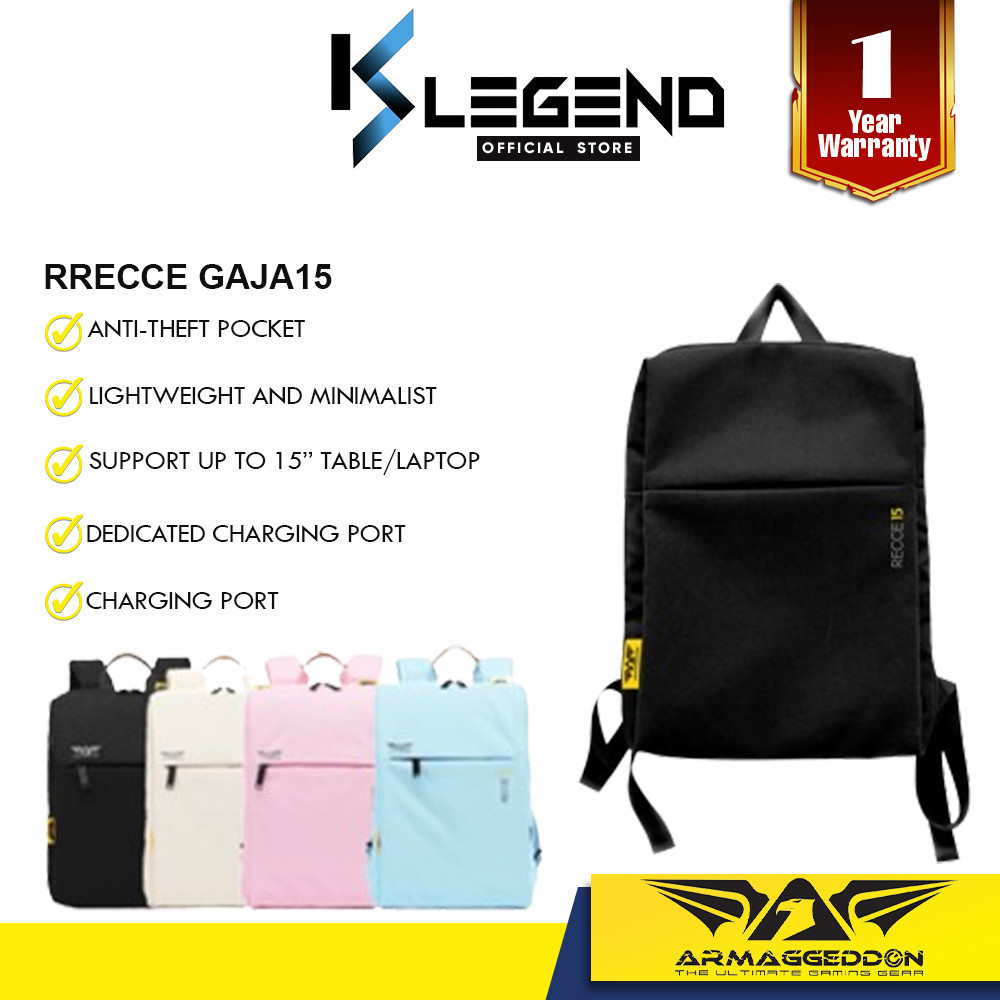 ARMAGGEDDON NEW RECCE GAIA 15 LIFESTYLE LAPTOP & TABLET BACKPACK ...