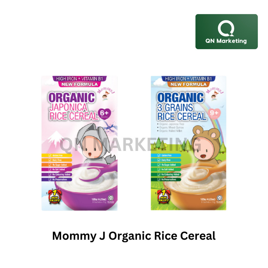 MommyJ Organic Baby Rice Cereal (8 Sachets x 15g) | Shopee Malaysia