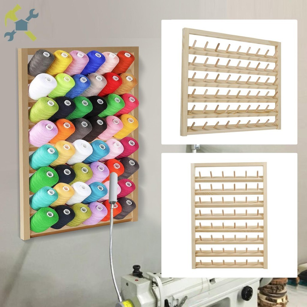 Thread Holder 48/54 Spool Thread Rack Wall Mounted Sewing Thread Holder ...