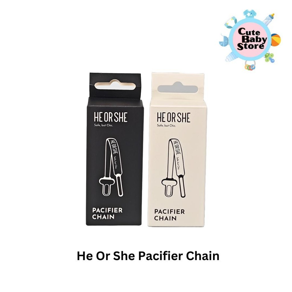 He Or She Pacifier Chain - Black/White | Shopee Malaysia