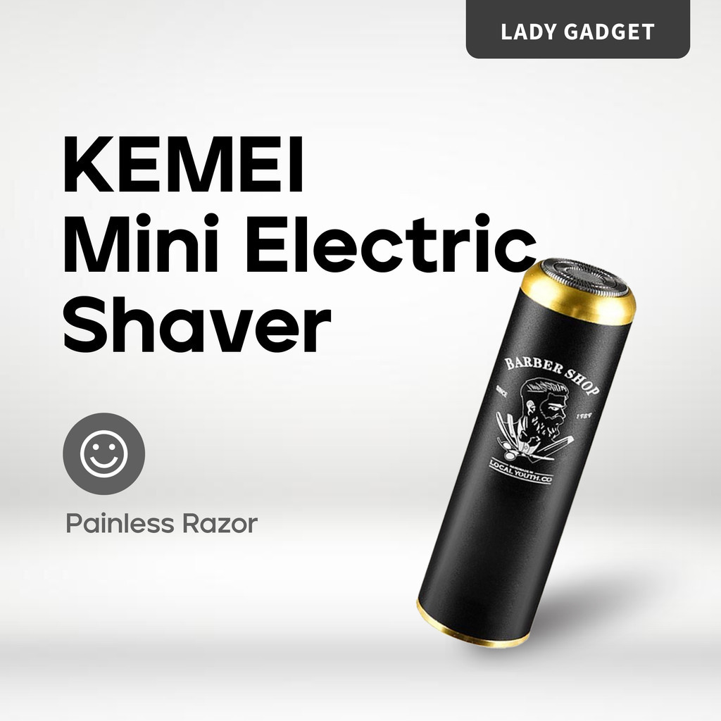 Original KEMEI KM-T10 Mini Men Electric Shaver Wet and Dry Use USB Rechargeable Portable Shaving ...