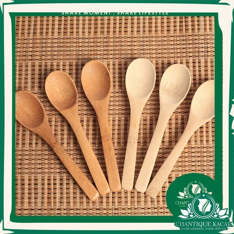 CK Small Wooden Spoon Suit For Kids Adult Simple Plain Design Natural ...