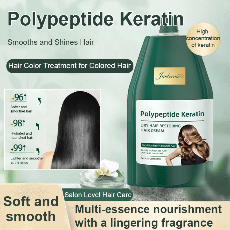 JUELREOU [Smooth Shines Hair] Polypeptide Keratin Hydrating Smoothing ...