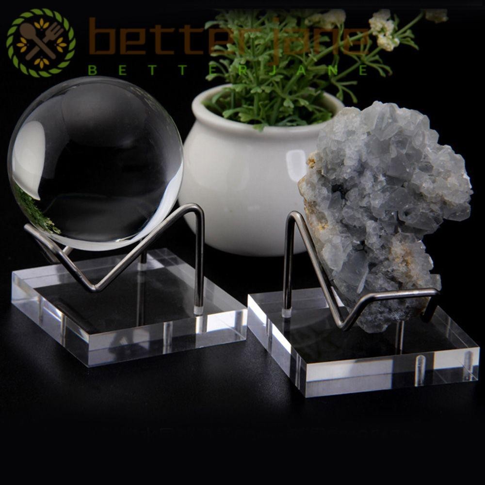 BETTER-JANE Crystal Ball Base Desktop Mineral Agate Stones Acrylic ...