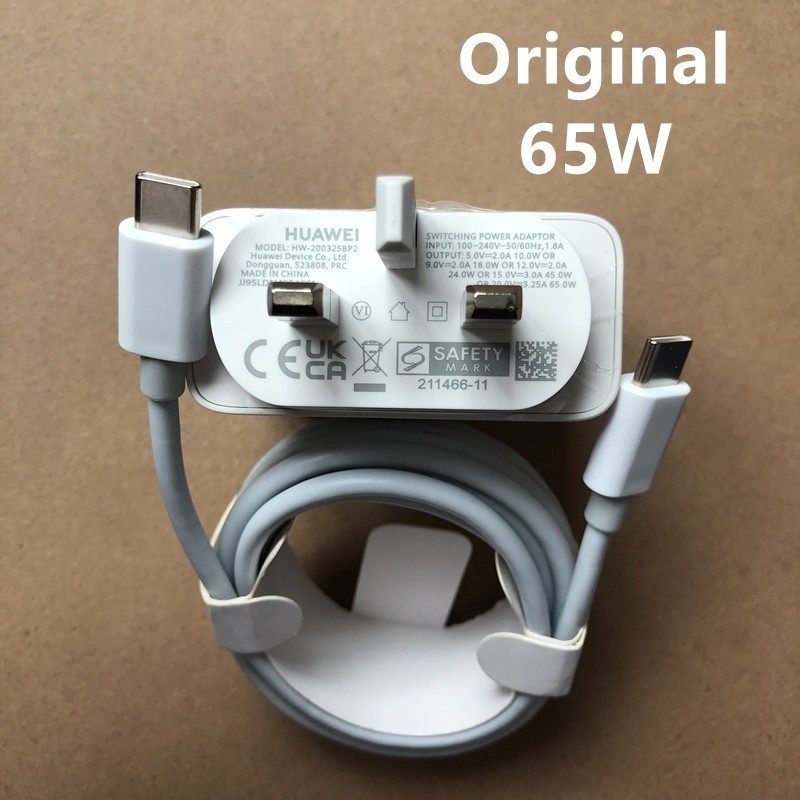 Original UK Huawei 65W Charger MateBook D15 laptop adapter 13/14/X S/X ...