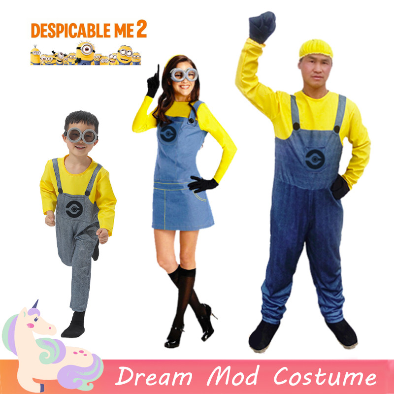 Despicable Me Minion Jumpsuit For Kids Boy Men Halloween Party Outfits ...