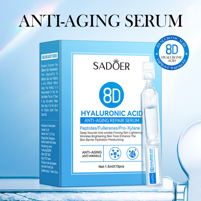 ROREC SADOER 8D Hyaluronic Acid Anti-Aging Repair Serum Anti-Wrinkle Deep Nourish Firming Skin ...